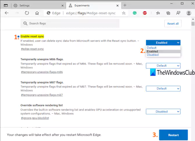How To Enable Or Disable Reset Sync In Microsoft Edge Browser - Privacy Ninja
