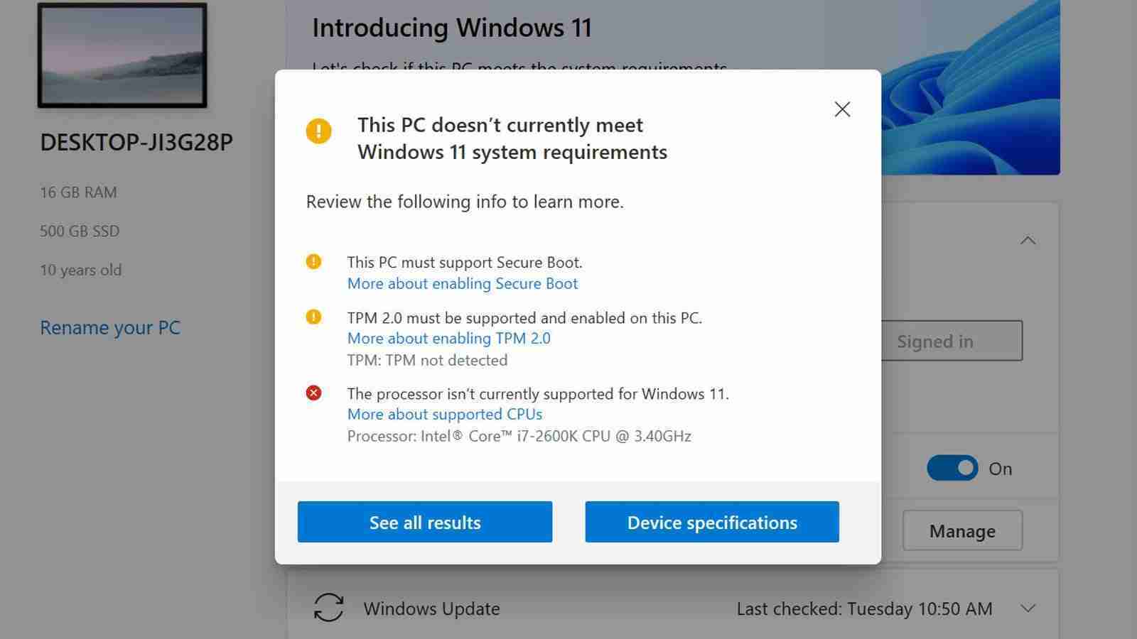 Microsoft PC Health Check Adds Detailed Windows 11 Compatibility Info ...